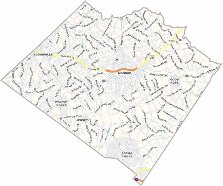 Walton County Map, Georgia - US County Maps