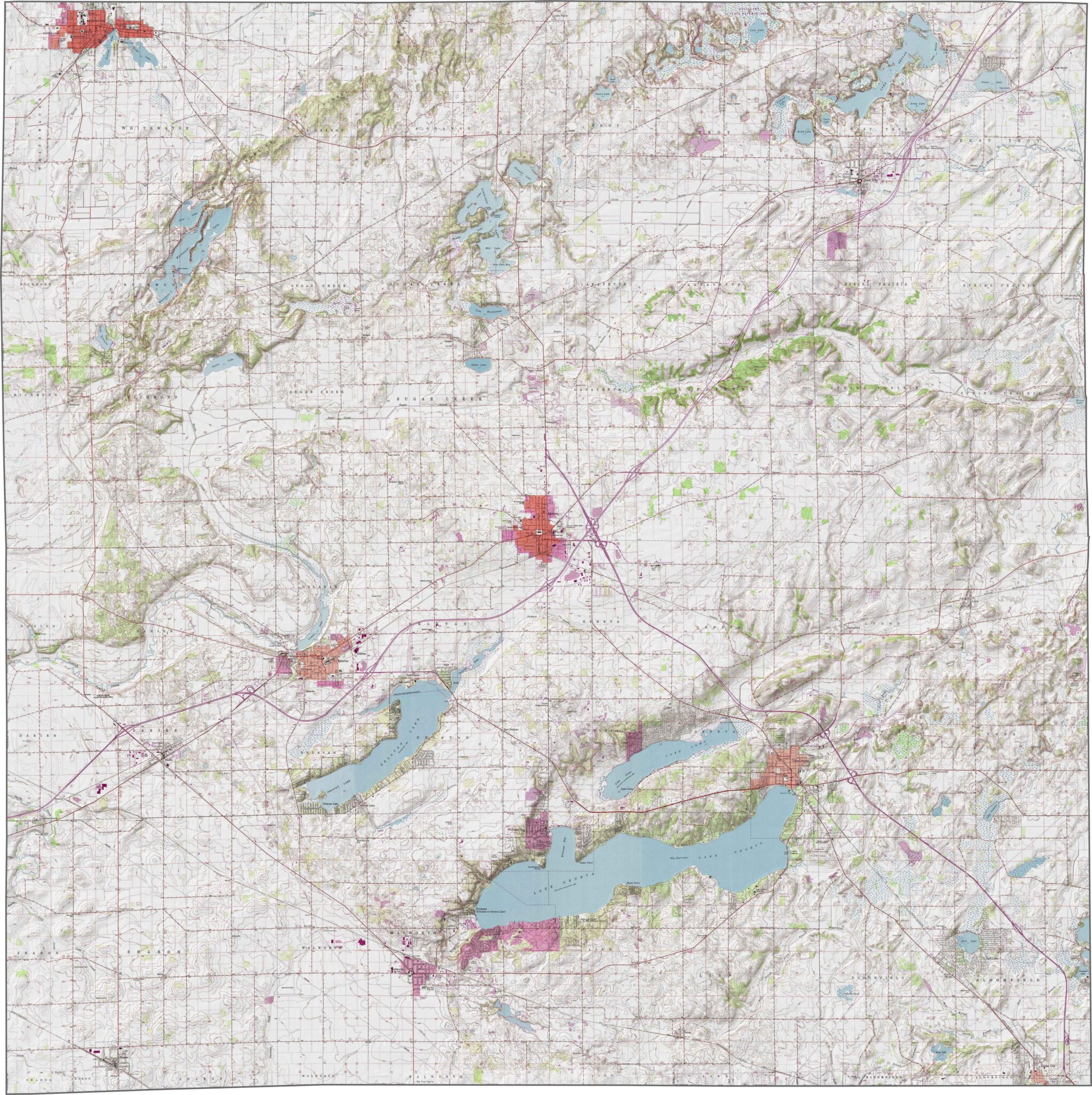 Walworth County Map, Wisconsin - US County Maps