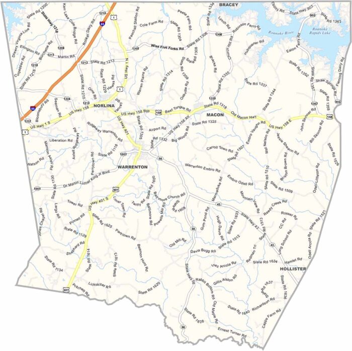 Warren County Map, North Carolina - US County Maps
