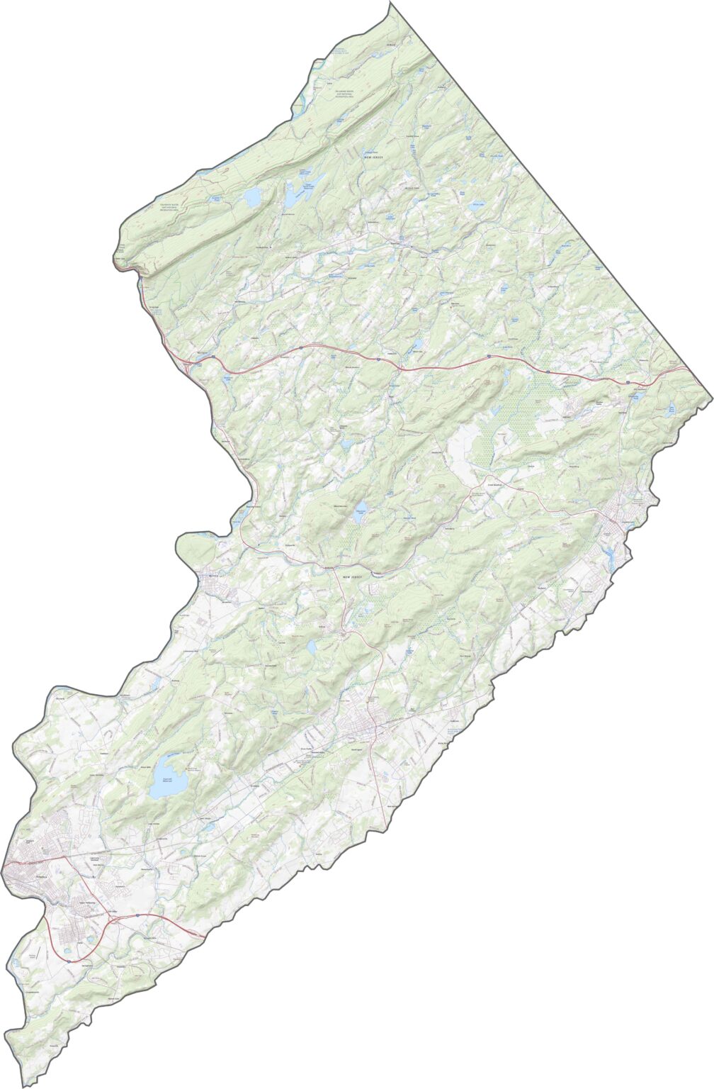 Warren County Map, New Jersey - US County Maps