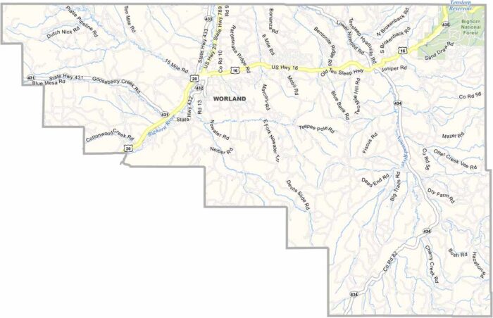 Natrona County Map, Wyoming - US County Maps