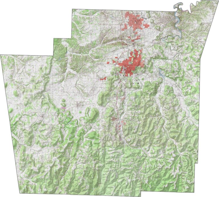 Washington County Map, Arkansas - US County Maps