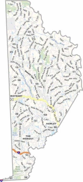 Wayne County Map, Pennsylvania - US County Maps