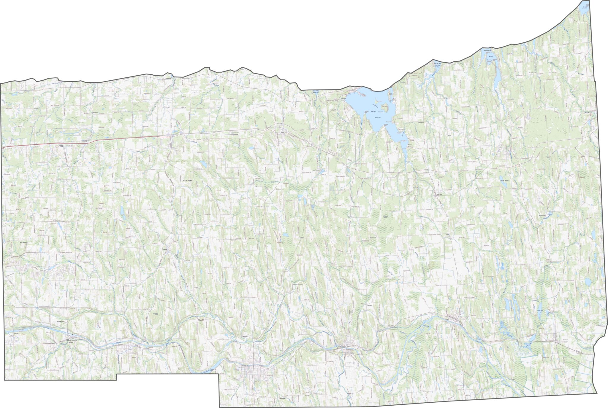 Wayne County Map, New York - US County Maps