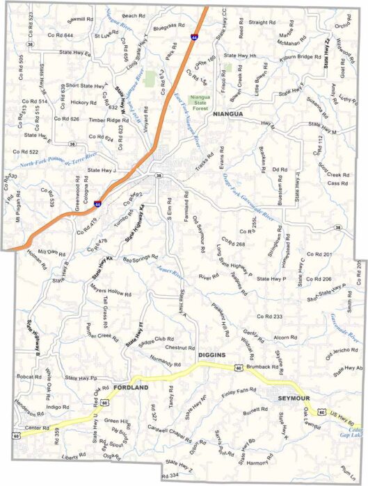Webster County Map, Missouri - US County Maps
