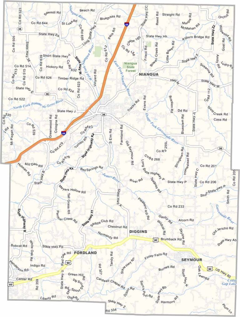 Webster County Map, Missouri - US County Maps