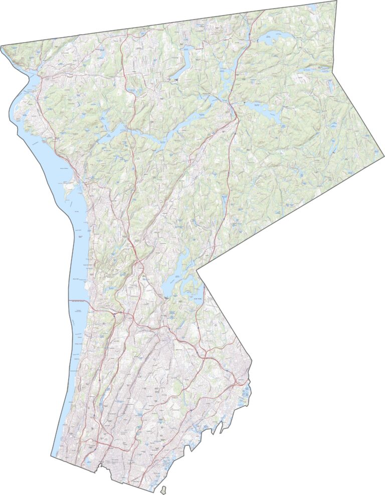 Westchester County Map, New York - US County Maps