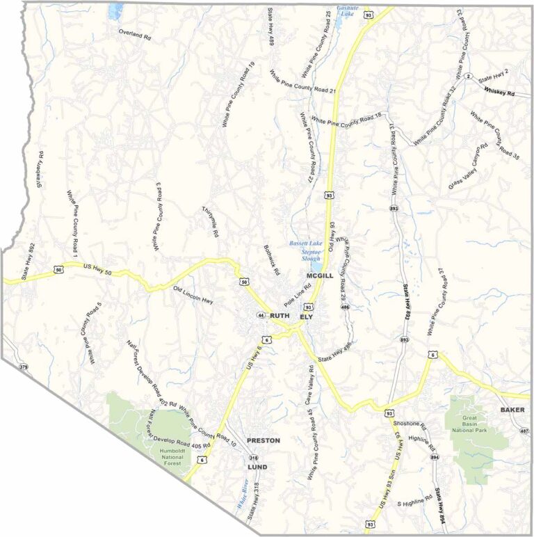 Nevada County Map - US County Maps