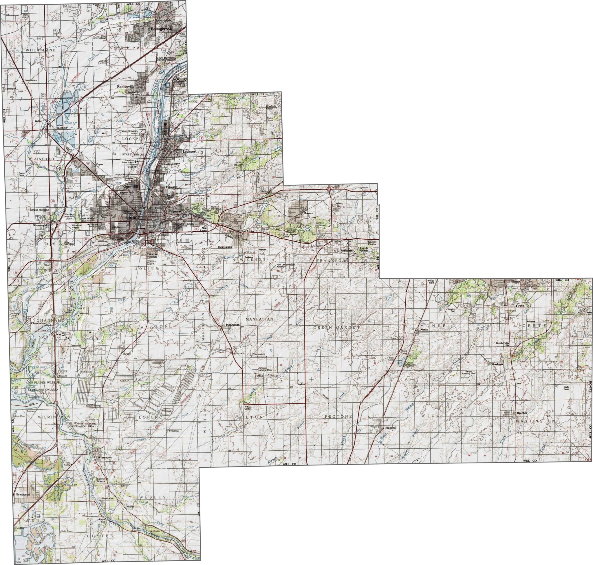 Will County Map, Illinois - US County Maps