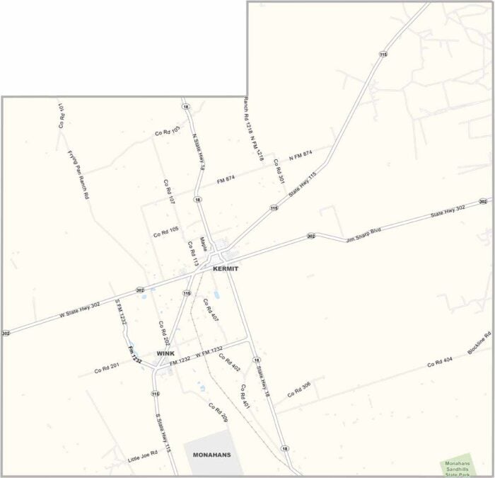 Ector County Map, Texas - US County Maps