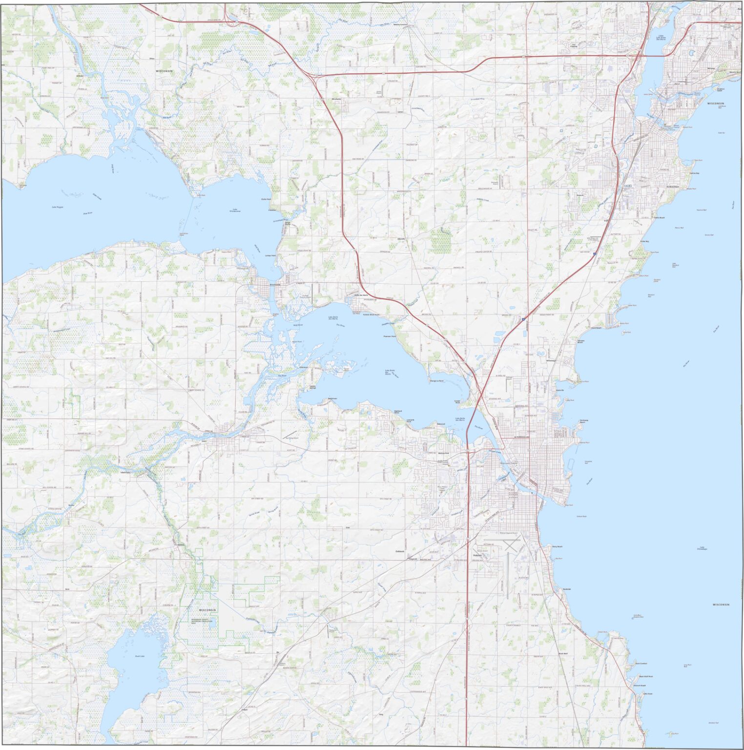 Winnebago County Map, Wisconsin - US County Maps