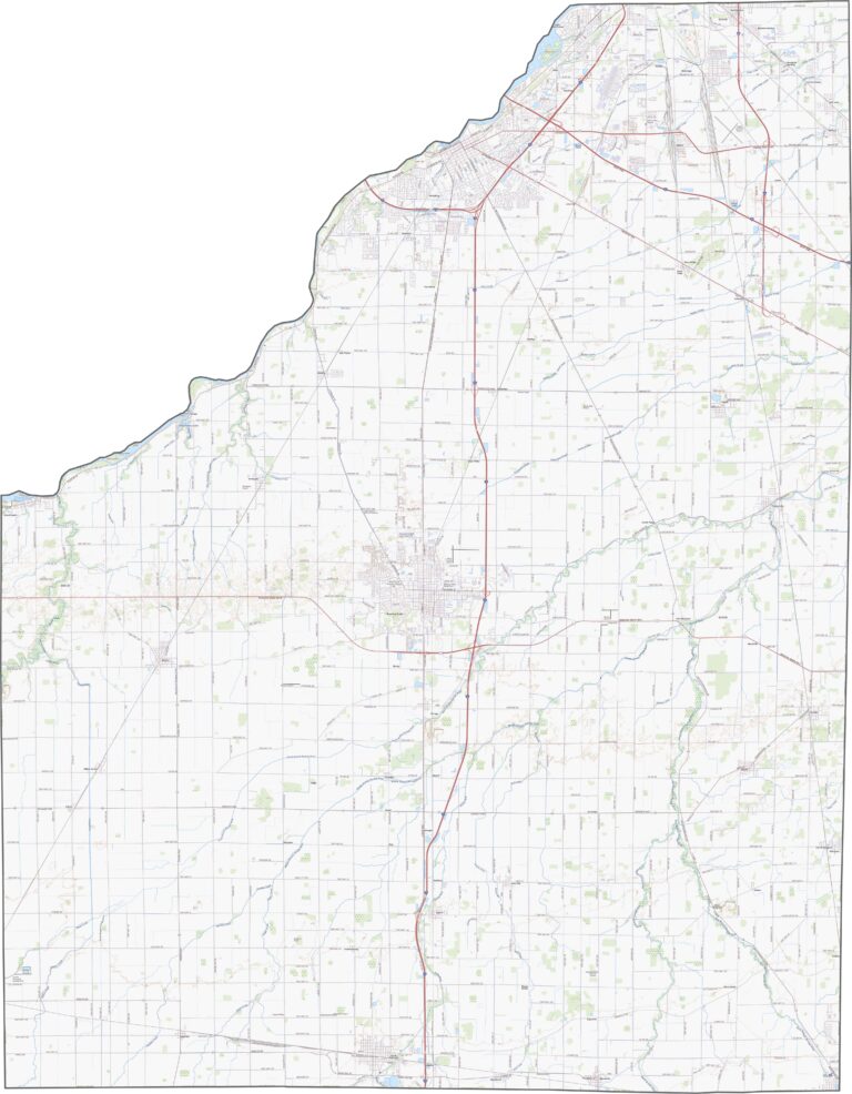 Wood County Map, Ohio - US County Maps