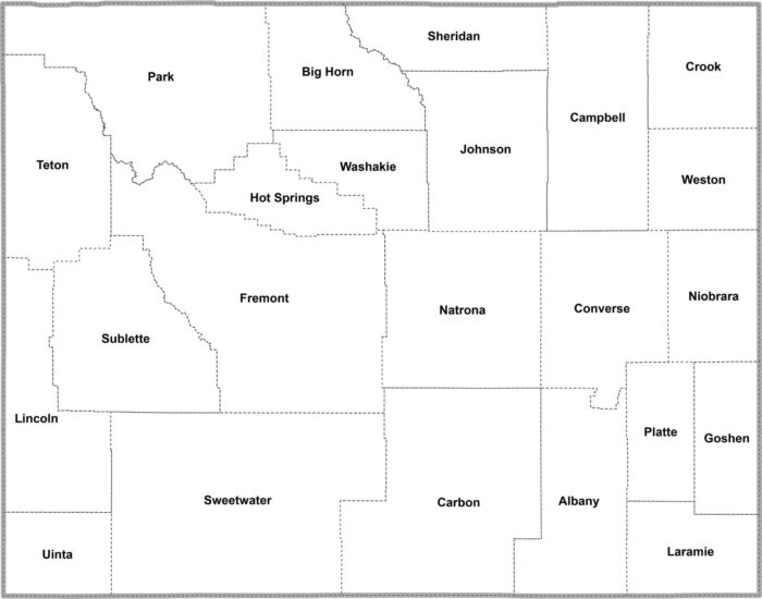 Wyoming County Map - US County Maps