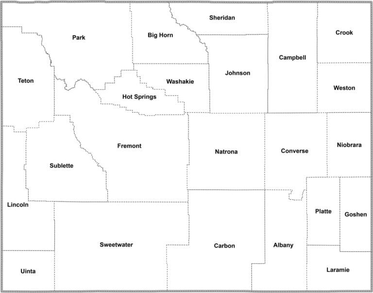 Wyoming County Map - US County Maps